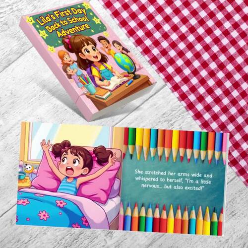 Lila's First Day Back to School Adventure Storybook | Editable Children ...