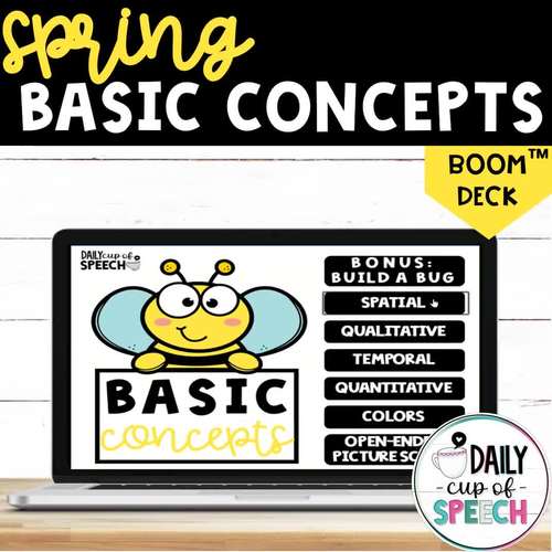 Basic Concepts Speech Therapy Activities Spring by Daily Cup of Speech