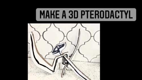 Build a 3D pterodactyl Fossil model Dinosaurs Discovery Art Craft Mary ...