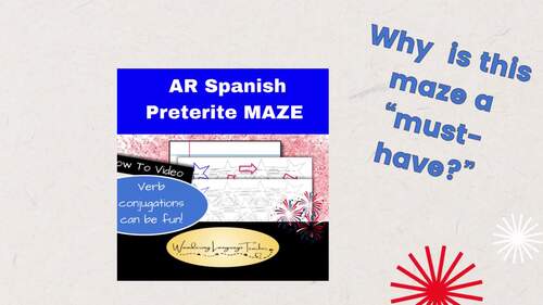 Spanish Preterite Review & Worksheet –Summer 4th of July AR verbs Maze