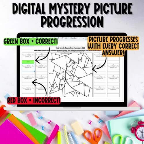 3rd Grade Math Digital Mystery Picture Resources: 16 Digital Resource ...