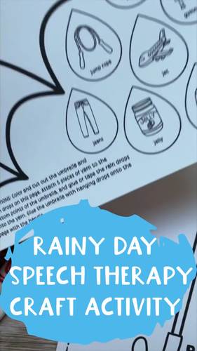 Rainy Day Speech Therapy Craft Activity by Laura G SLP | TPT