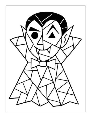 SET 1 : Halloween Picasso Collage Art Coloring Pages | Abstract Cubist ...