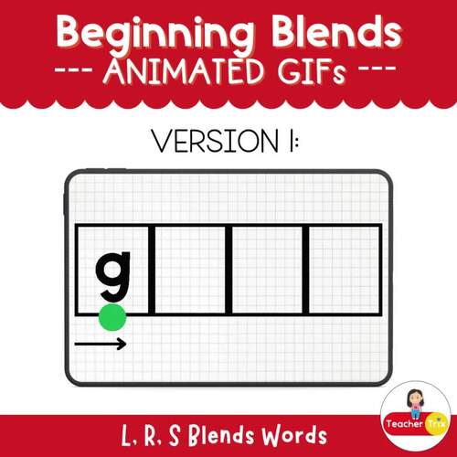 Beginning Blends Animated GIFs BUNDLE | Phonics Science of Reading Aligned