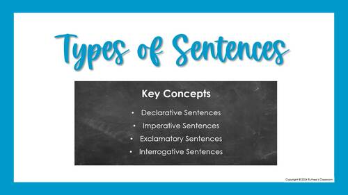 Types of Sentences Lesson - Digital English Resource - Google, PDF ...