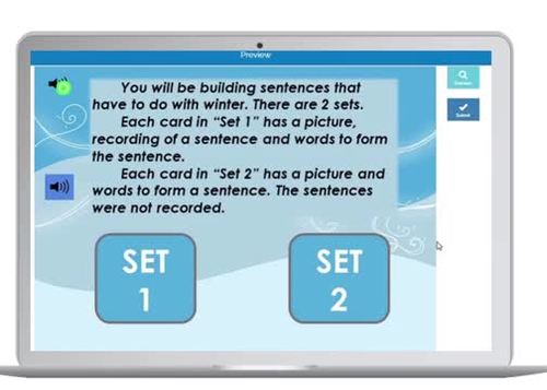 Sentence Building Winter (Boom Cards) by Living and Loving Primary