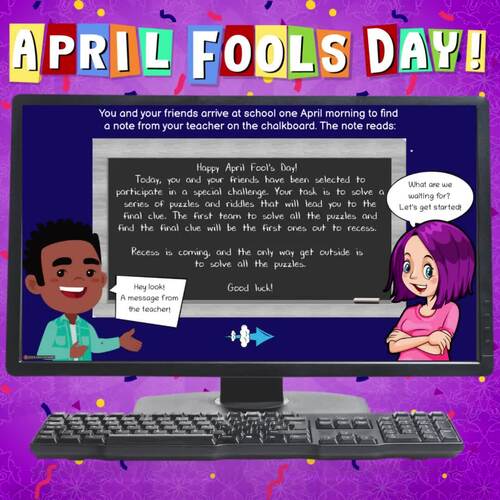 April Fool's Day Digital Escape Room-Idioms, Riddles, Homophones ...