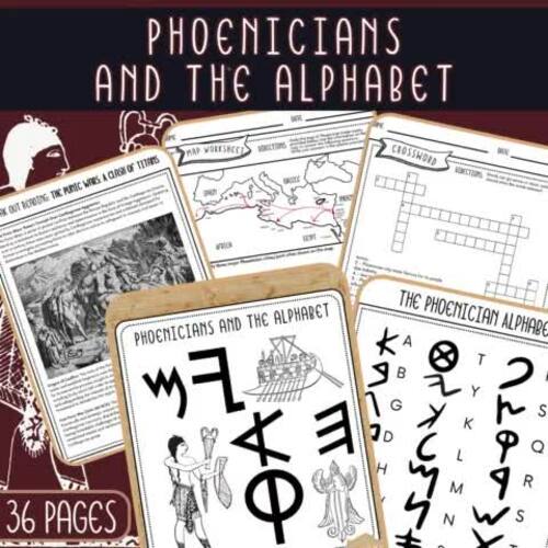 Phoenicians and the Alphabet: Readings, Worksheets, Translation, Map ...