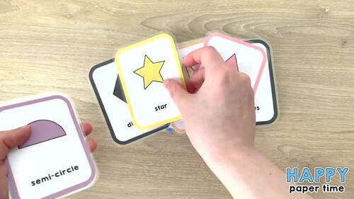 Shapes Flash Cards Printable Montessori Activity Classroom Materials ...