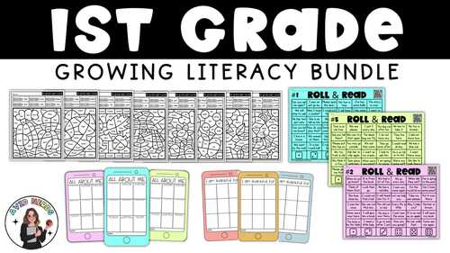 1st Grade Literacy Centers and Activities Growing Bundle by AVID Nerds