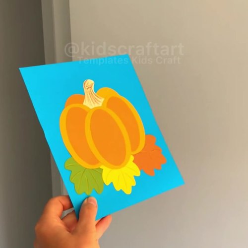 2D Shape Fall Pumpkin Craft Autumn Halloween Crafts September October ...