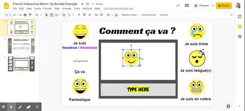 French Interactive Warm-up Activities BUNDLE (Google Slides™) by Profe ...