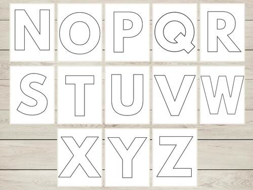 Printable Letters Bulletin Board A-Z Upper & Lower Case, Numbers 0-9 ...