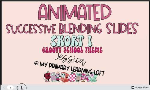Phonics Blending Slides~Short i~ Groovy School Theme by ...