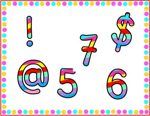 Printable Colorful Bulletin Board Letters for Kindergarten, Large Letters