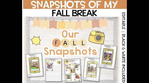 Snapshots Differentiated Writing Activities BUNDLE + Fall & Winter Break