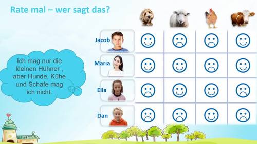 Presentation "Auf dem Bauernhof" "Farm animals" for German lesson.