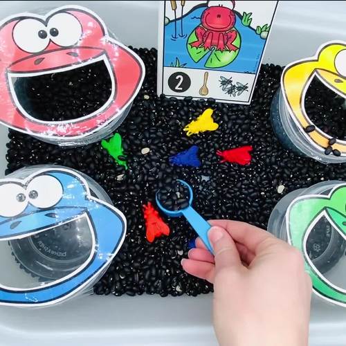 Feed the Frog Counting Sensory Bin - Frog Math Activity for Preschool ...