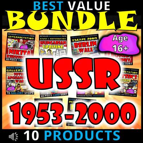 IB History Paper 3 USSR 1953-2000 - 10 Products - Grades 12-13 | TPT