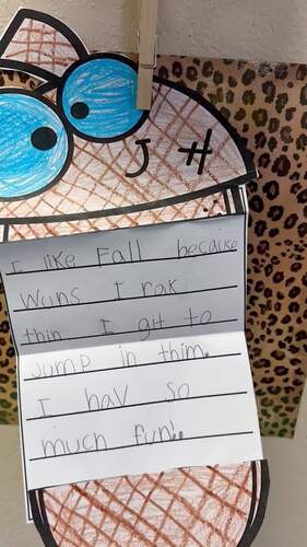 Fall Themed Writing Craftivity - Fall Writing - Writing Craft for Fall