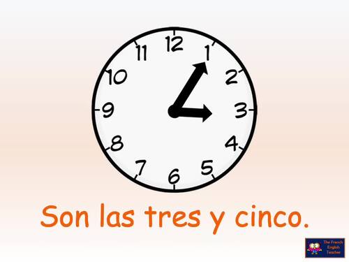 ¿QUÉ HORA ES? - POWERPOINT on TELLING THE TIME in SPANISH - WHAT TIME ...