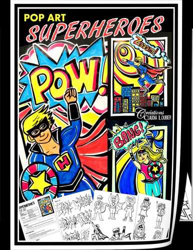Superheroes ! Pop Art Project - Art Lesson Plan | TPT