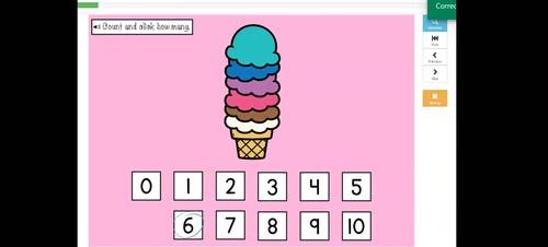 Counting to 10 to Build Number Sense 0-10 with Ice Cream Boom™ Cards