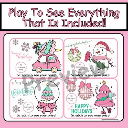 Winter Holiday Student Incentive Cards/ Rewards (Student Gift) Scratch ...