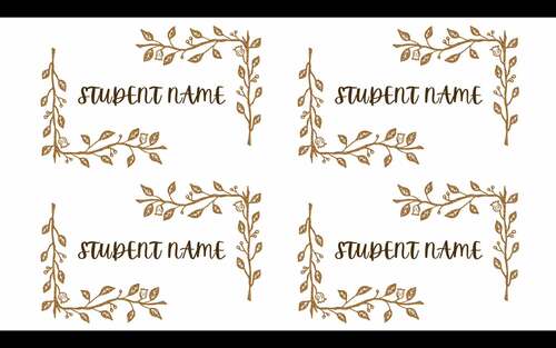 Woodland Name Tags/Labels - Foliage & Animals by PracticalCraft Designs