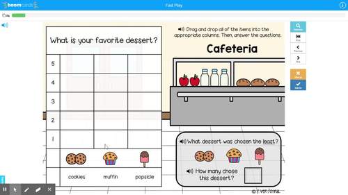 Kindergarten Math School Boom Cards™ Graphing Build It by Ever Joyful