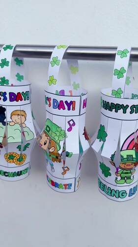 St. Patrick’s Day Paper Lantern & Coloring Craft - Activity for Kids