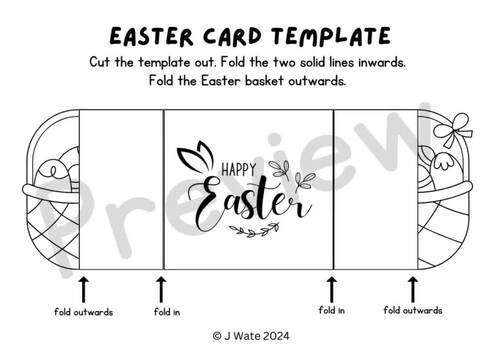 Easter Pop Up Card Templates: Spring Arts & Crafts Activity & Worksheets