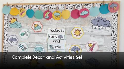 Weather Chart & Bulletin Board | Editable Classroom Decor and ...