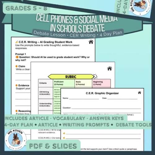 Cell Phones & Social Media in Schools – Debate Lesson for Grades 5–8