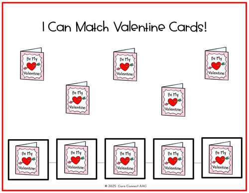 I Can Match Valentine Pictures Jumbo Binder | Simple Identical Matching