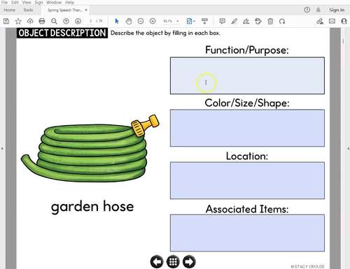 Spring Speech Therapy Activities Digital PDF for Language and Articulation