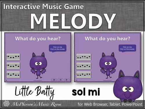 Solfege | Halloween Music | Sol Mi Interactive Melody Game {Little Batty}