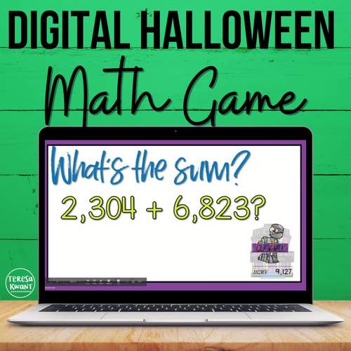 4th Grade Halloween Math Adding & Subtracting Google Slides | Distance ...