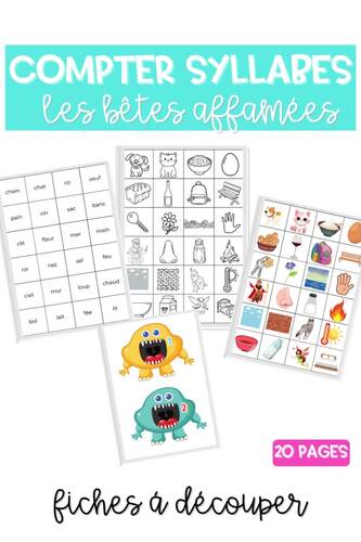 Les bêtes affamées - Compter les Syllabes - French Counting Syllables