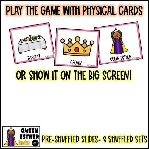 Bible Bingo Queen Esther l Bible Games l Sunday School Activities