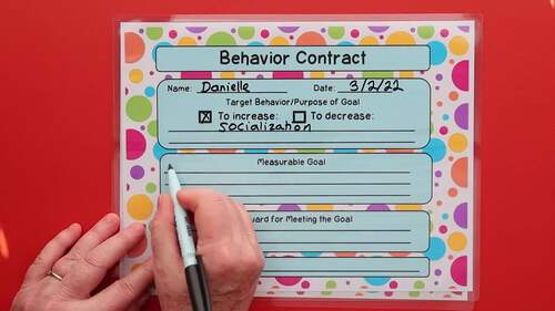 Weekly Behavior Tracker + Behavior Contract + How to Write Measurable Goals