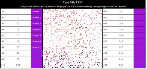 Lion Pixel Art Editable Template for Google Sheets & Excel | TPT