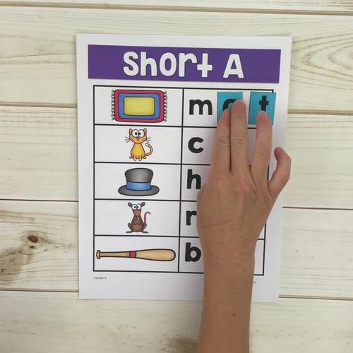 Short A Word Family Activity | Word Building Mats by Learning Inspired