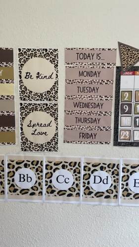 Classroom Decor Bundle | Cheetah Theme | 10 Products in 1! | TPT