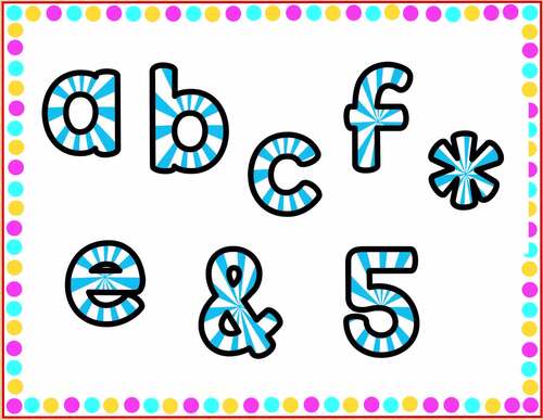 Printable Winter Bright Bulletin Board Letters, Editable Alphabet Letters