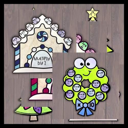 Christmas Wreath Math Craft | Multiplication & Division Facts Through 12