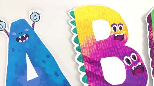 Halloween Monsters Letters & Numbers for Bulletin Board, Classroom Decor