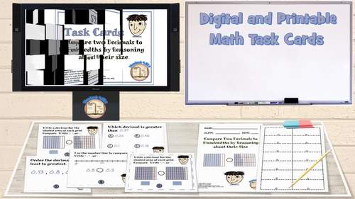 Comparing Decimals to Tenths and Hundredths - Task Cards by Math ...