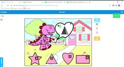 BOOM CARDS Valentine's Day: Games for SHAPES Geometry Distance Leaning