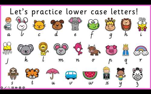 Victorian Modern Cursive Letter Formation - Animated Slides - Lower Case